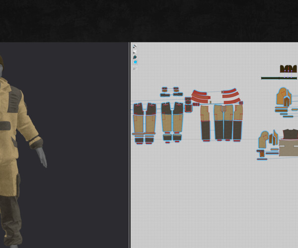 ArtStation - Men`s Uniform | Game Assets