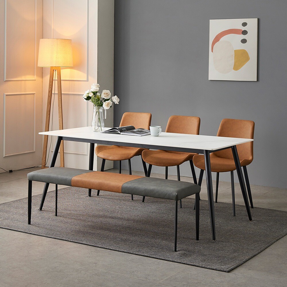 ArtStation - Shelton ceramic dining table set for 6 | Resources