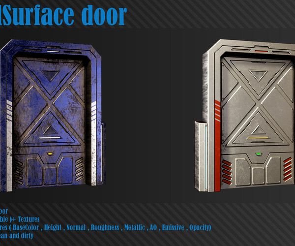 ArtStation - 5 HardSurface Door - Vol01 | Resources