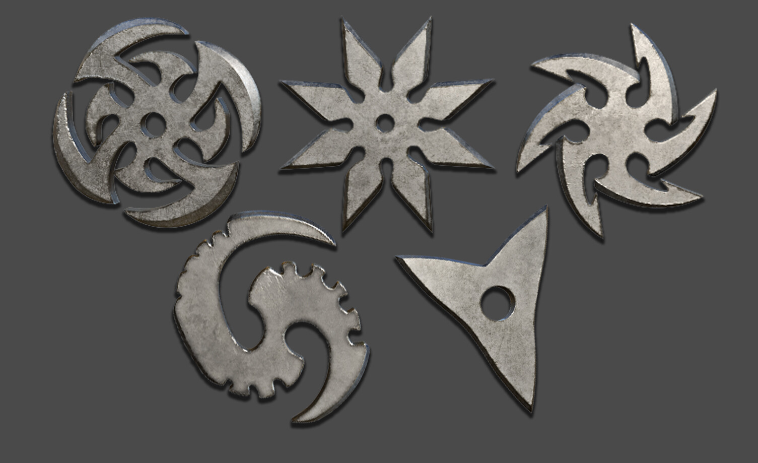ArtStation - 25 Shuriken Models Lowpoly and Highpoly (with UV) , IMM ...