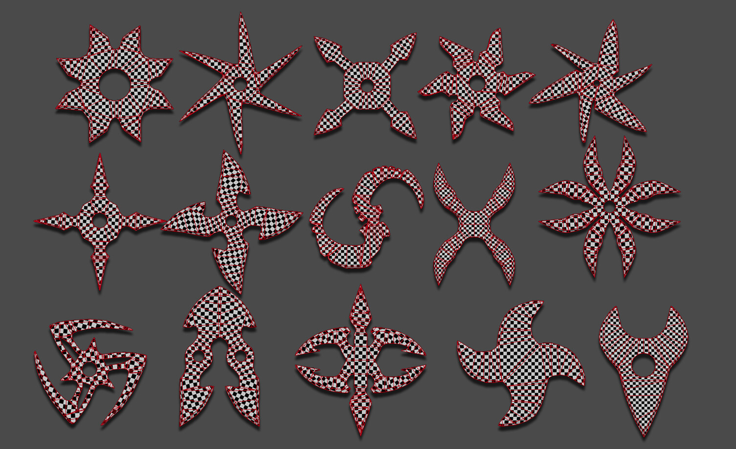 ArtStation - 25 Shuriken Models Lowpoly and Highpoly (with UV) , IMM ...