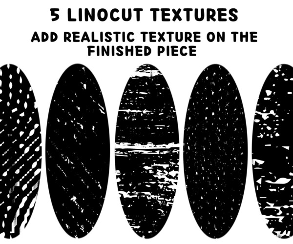 ArtStation - Procreate linocut brushes | Linocut pattern brushes | 39 ...