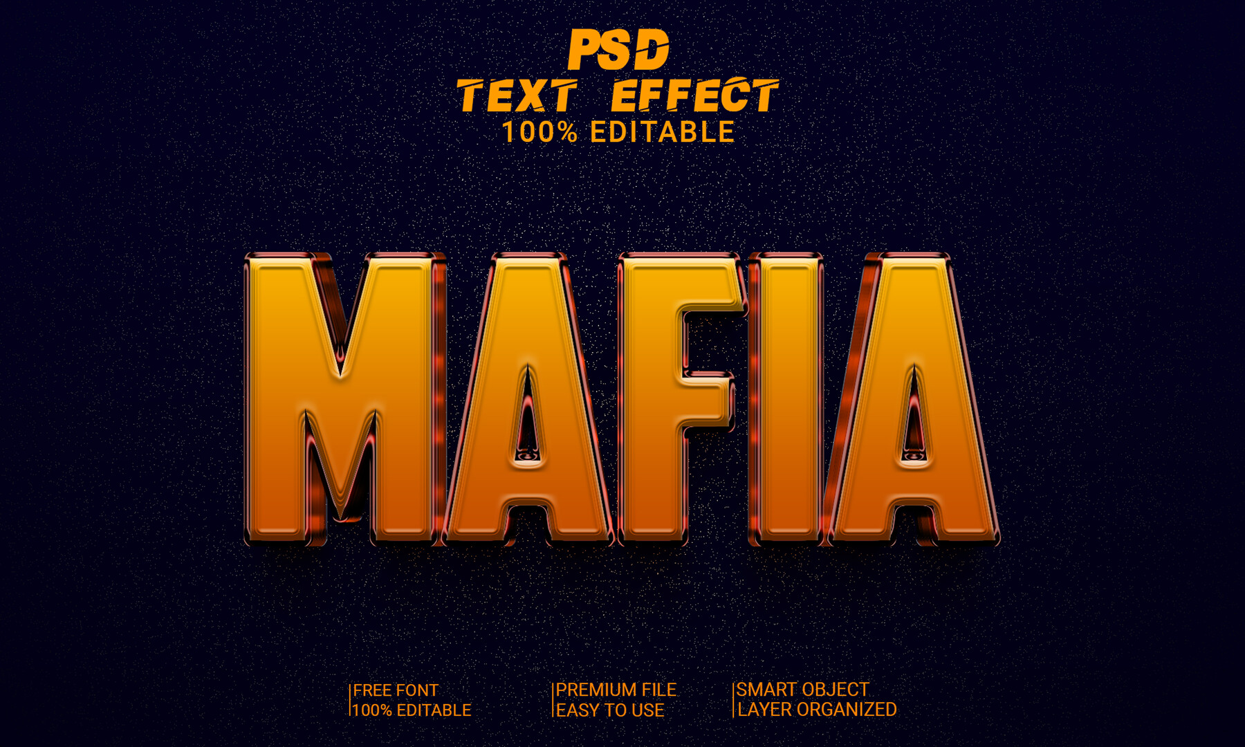 ArtStation - 3D Mafia PSD fully editable text effect. Layer style PSD ...