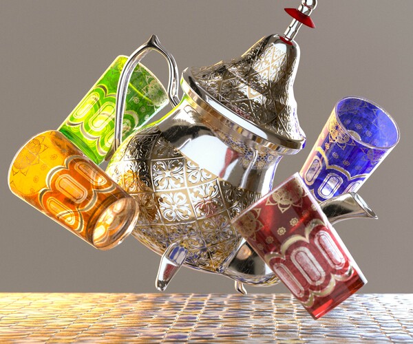ArtStation - Complete Moroccan tea elements | Resources