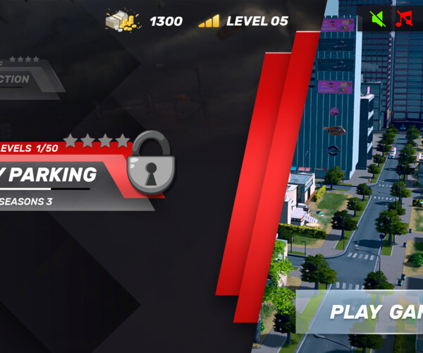 Artstation Car Racing Game Ui Template Game Assets