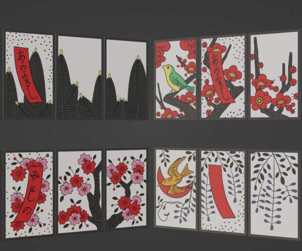 ArtStation - Hanafuda - Flower Cards | Resources