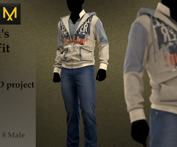 ArtStation - Men's outfit MD Project | Game Assets