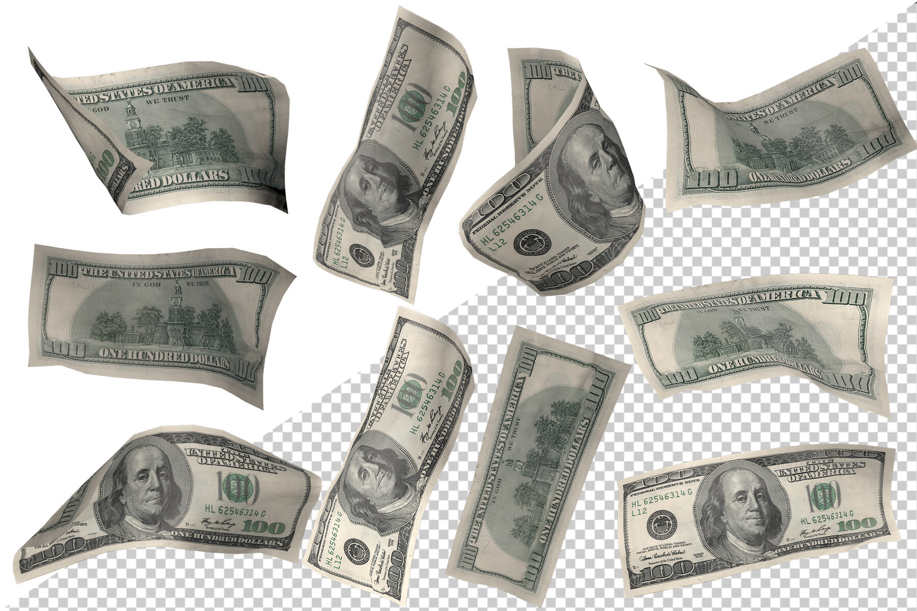 TIGPEEK - 50 Money Overlays PNG, Photoshop Overlays, Cash Overlays, USD ...
