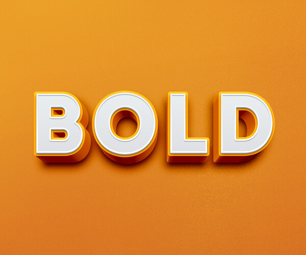 ArtStation - 3D Bold PSD fully editable text effect. Layer style PSD ...