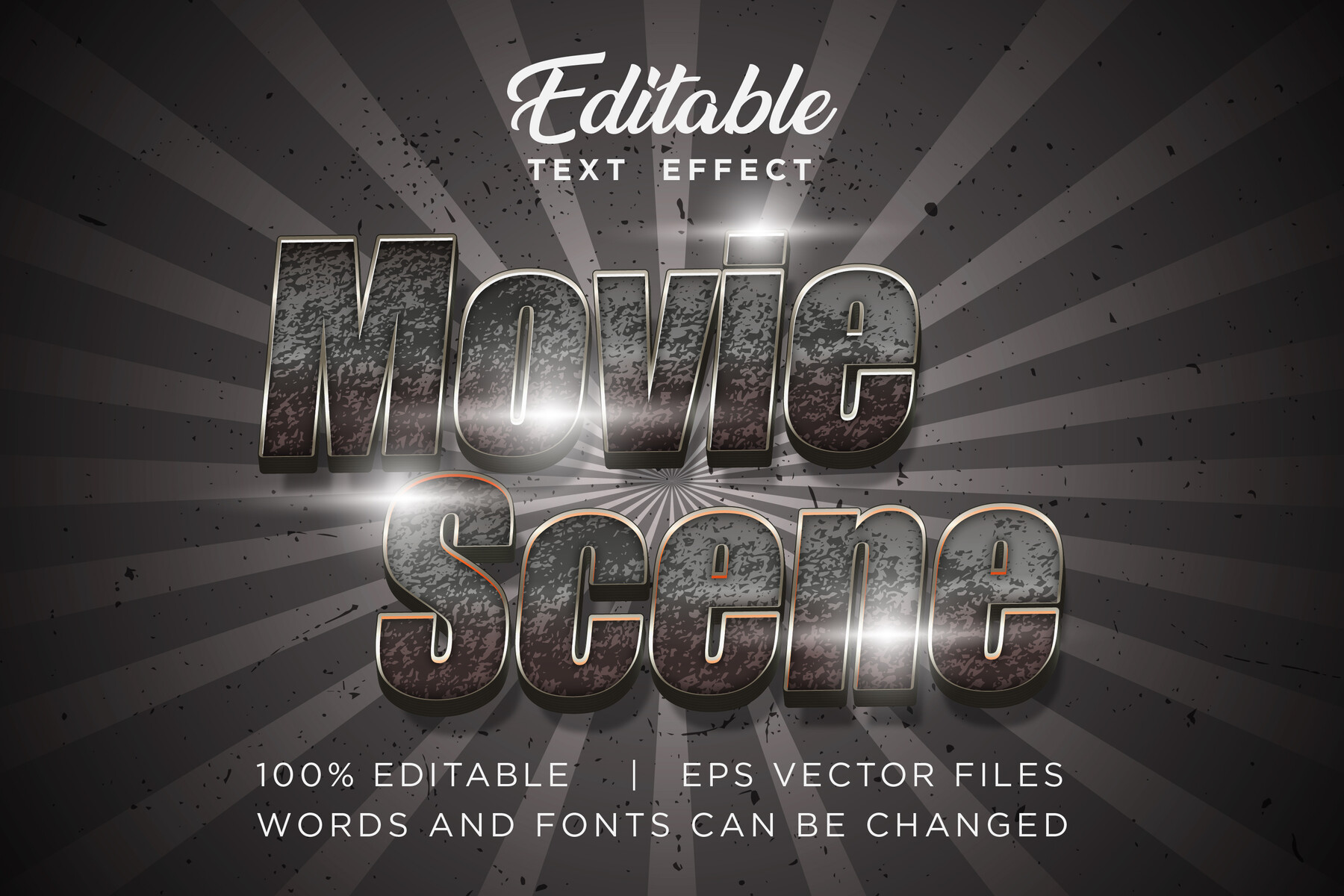 ArtStation - 3D Movie Scene Text Effects, EPS Template File | Artworks