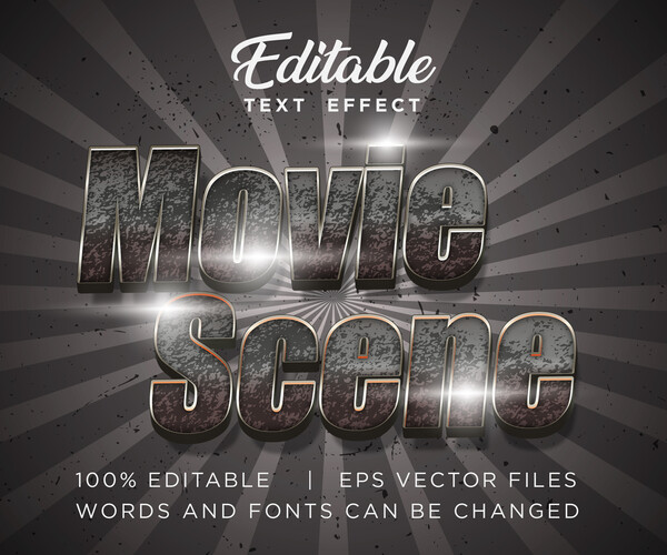 ArtStation - 3D Movie Scene Text Effects, EPS Template File | Artworks