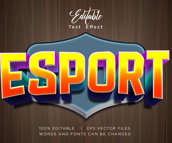 ArtStation - 3D Esport Text Effects, EPS Template File | Artworks
