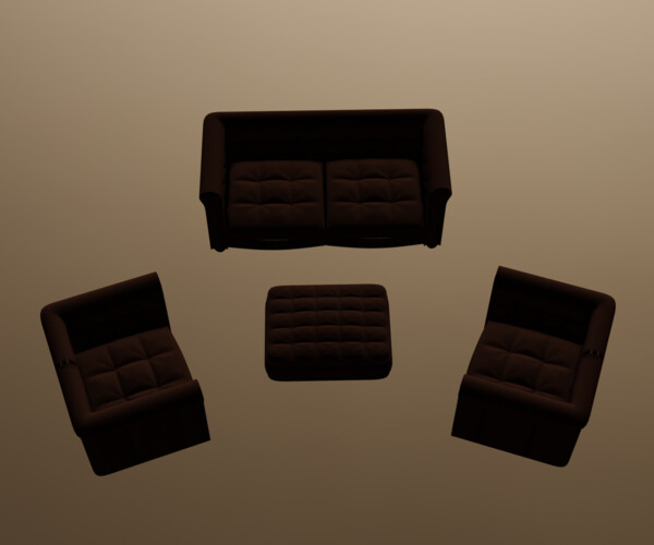 ArtStation - SOFA SET GAME READY LOW POLY | Resources