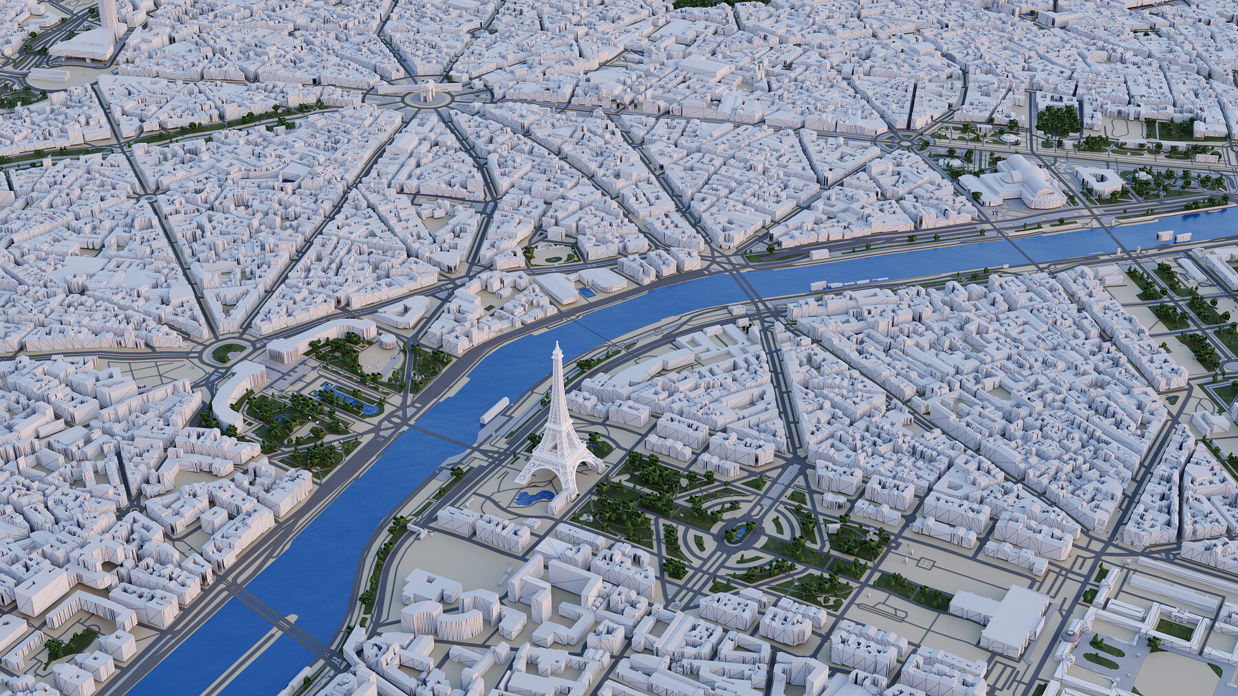 ArtStation - Paris City and Surroundings 3D model | Resources