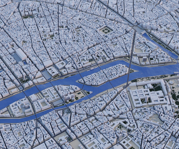 ArtStation - Paris City and Surroundings 3D model | Resources