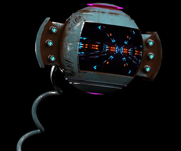 ArtStation - 3D model of scifi robot arm with light and monitor | Resources