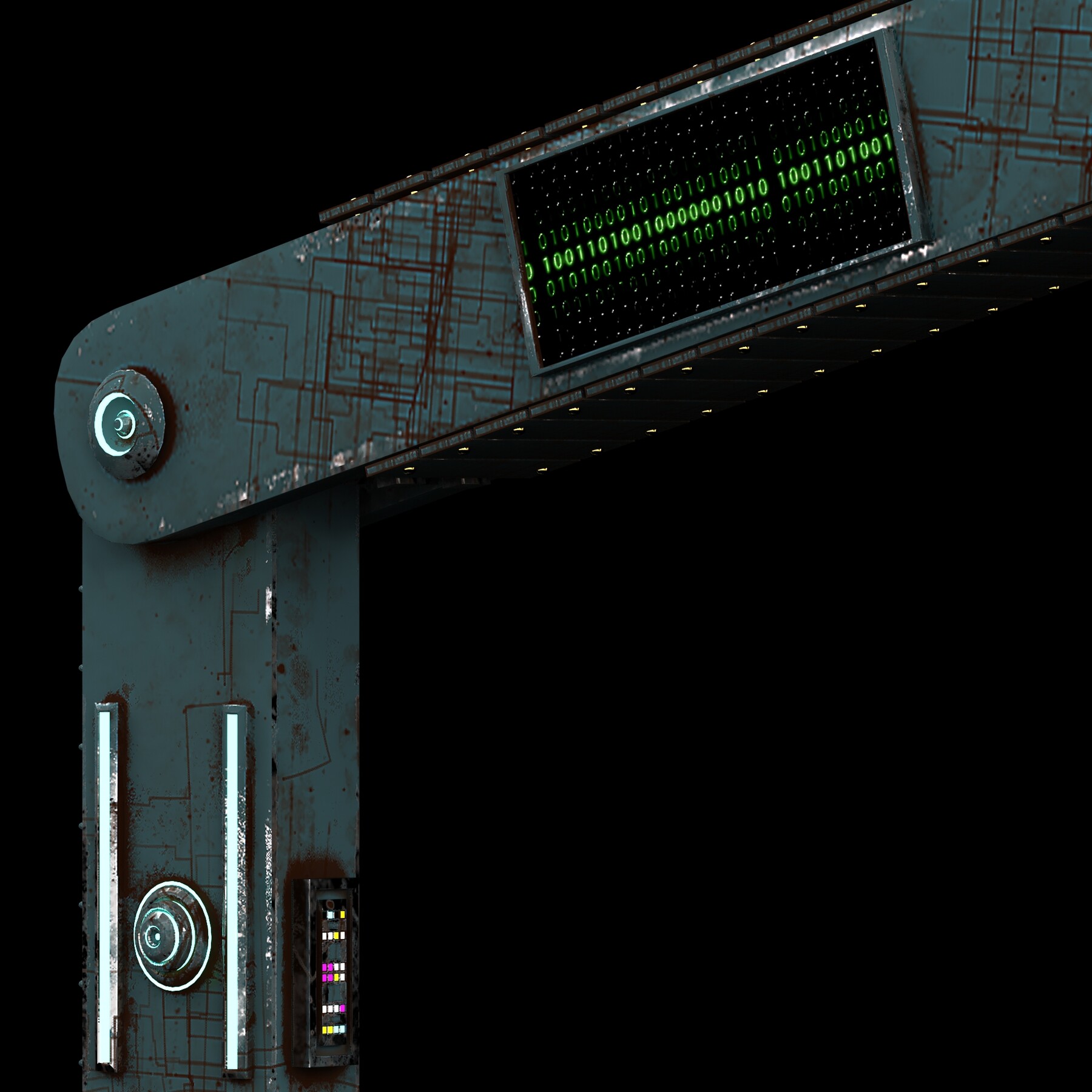 ArtStation - 3D model of scifi robot arm with light and monitor | Resources