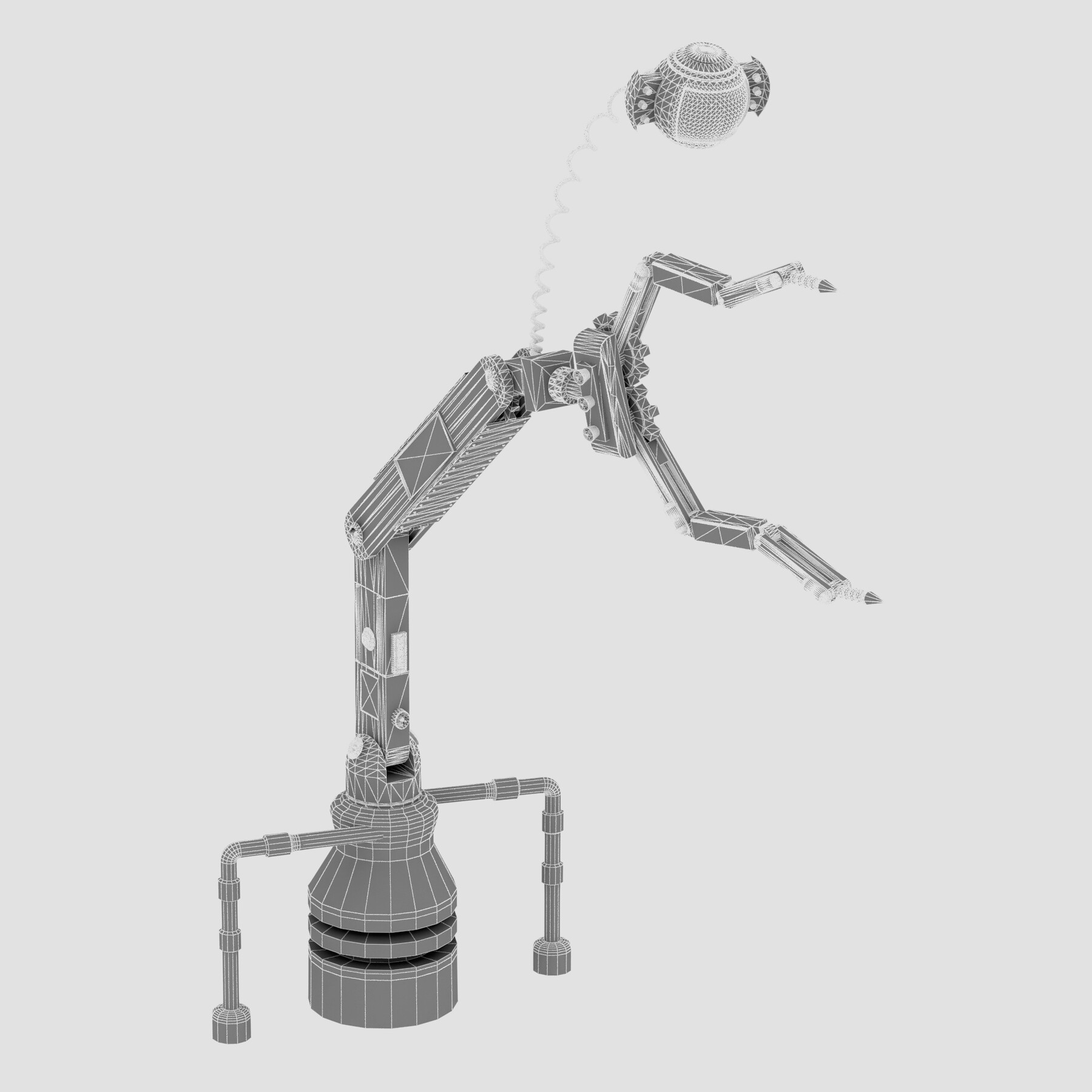 ArtStation - 3D model of scifi robot arm with light and monitor | Resources