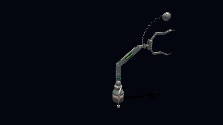 ArtStation - 3D model of scifi robot arm with light and monitor | Resources