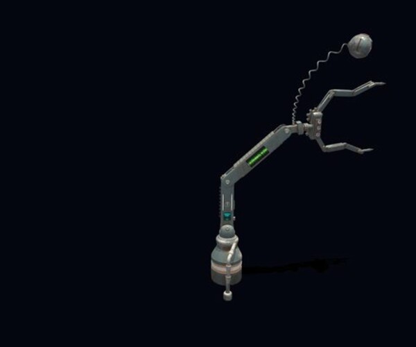 ArtStation - 3D model of scifi robot arm with light and monitor | Resources