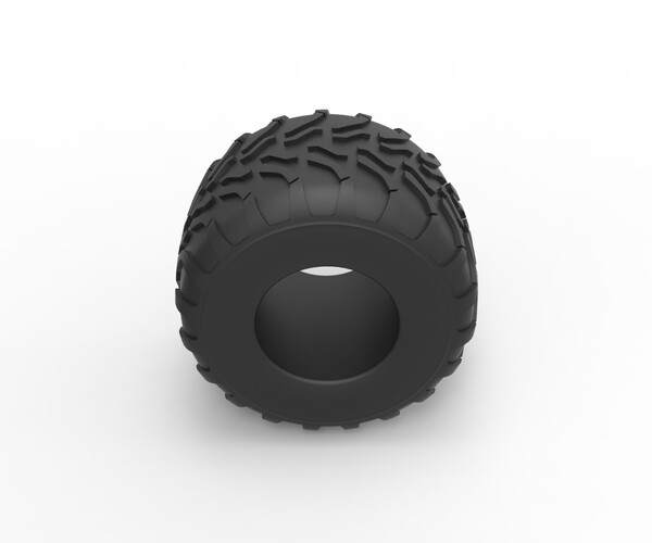 ArtStation - 3D printable Diecast Monster Jam tire 11 Scale 1:25 ...