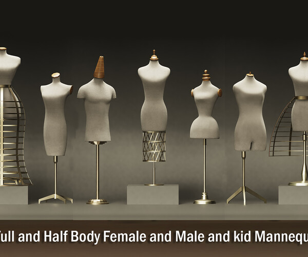 ArtStation - 81 Low poly and High Poly Mannequin 3D Models | Game Assets