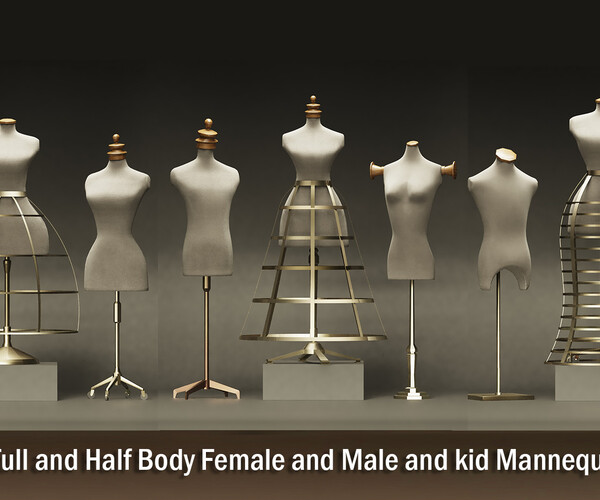 ArtStation - 81 Low poly and High Poly Mannequin 3D Models | Game Assets