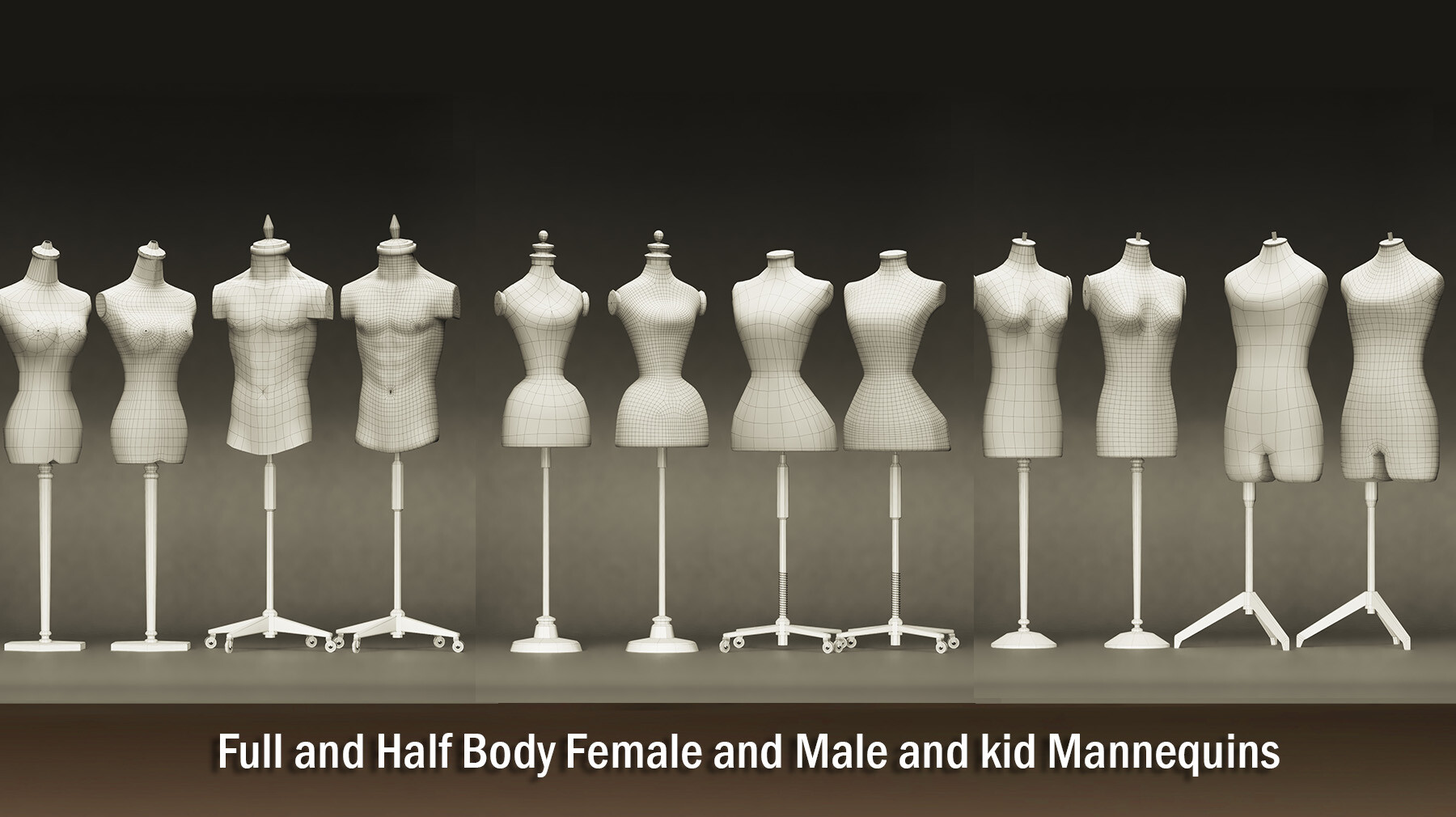 ArtStation - 81 Low poly and High Poly Mannequin 3D Models | Game Assets