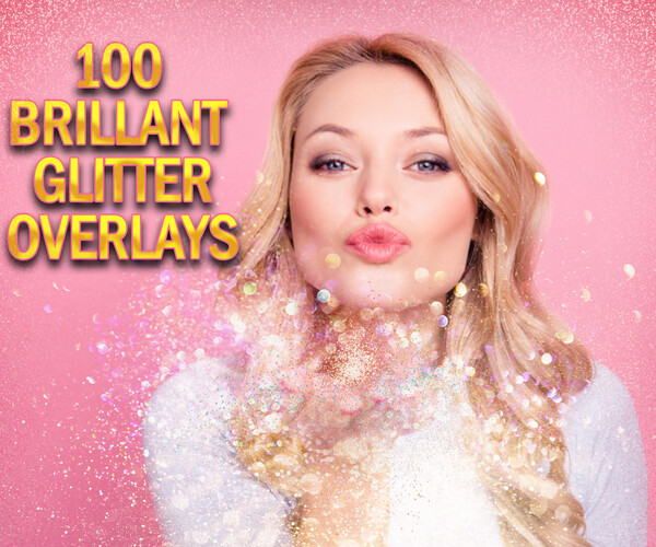 ArtStation - 100 Blowing Glitter Photoshop Overlays, Gold Photoshop ...