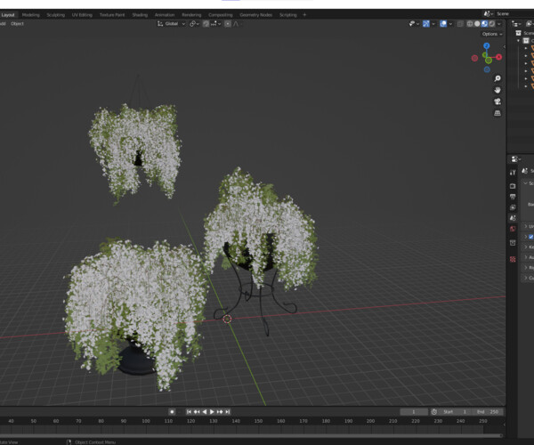 ArtStation - New Plant Bacopa Diffusa Sutera Pot Flower | Resources