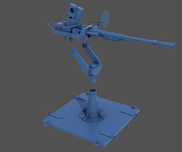 ArtStation - Japanese 25mm MG - 1/100 scale - 3D PRINTING | Resources