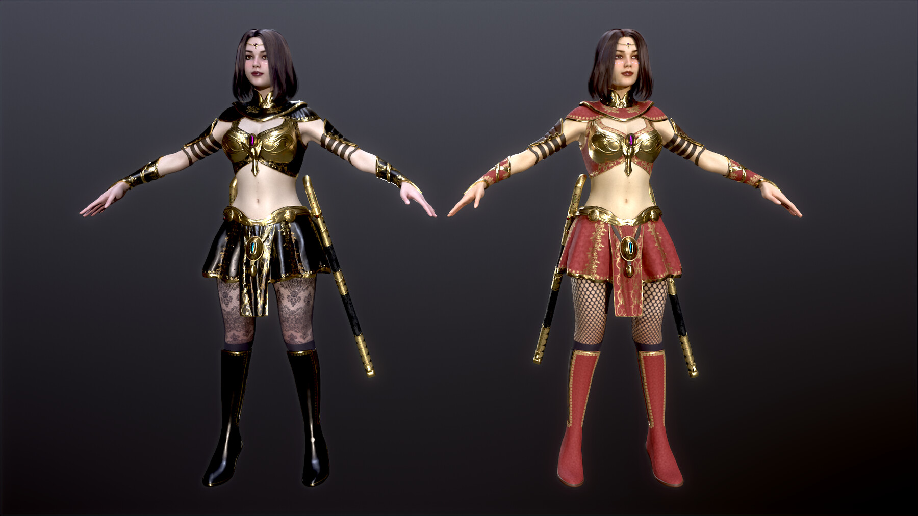 Artstation Woman Assassins Game Assets