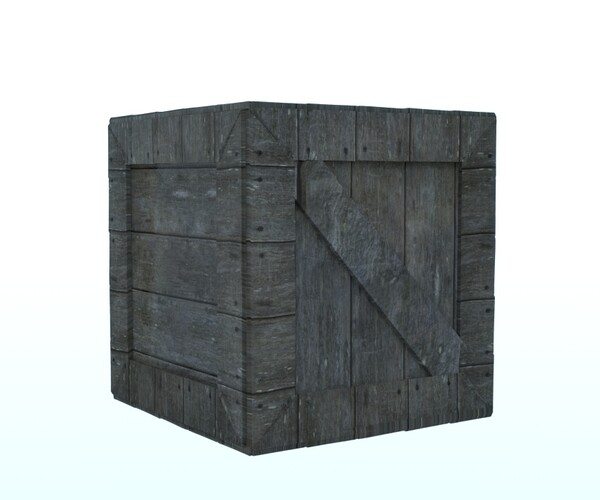 ArtStation - wooden box Low-poly | Game Assets