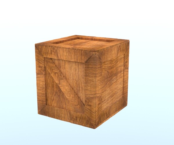 ArtStation - wooden box Low-poly | Game Assets