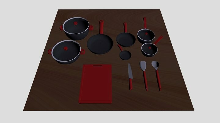 ArtStation - Kitchen Cookware Set 3D Model | Resources