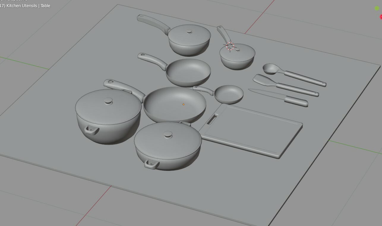 ArtStation - Kitchen Cookware Set 3D Model | Resources
