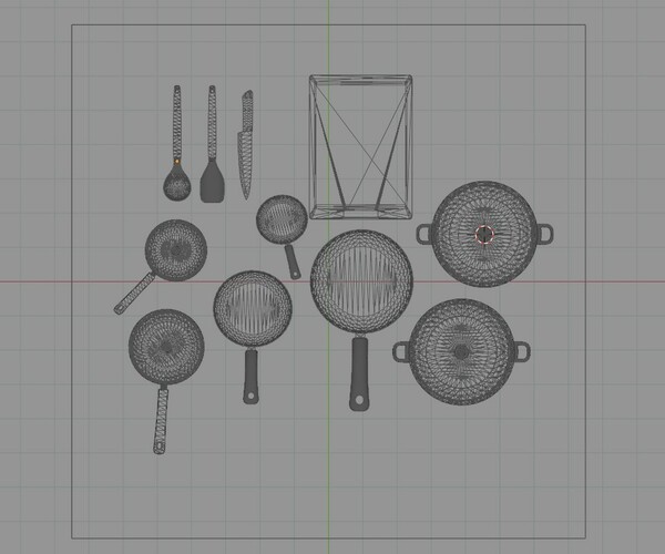 ArtStation - Kitchen Cookware Set 3D Model | Resources
