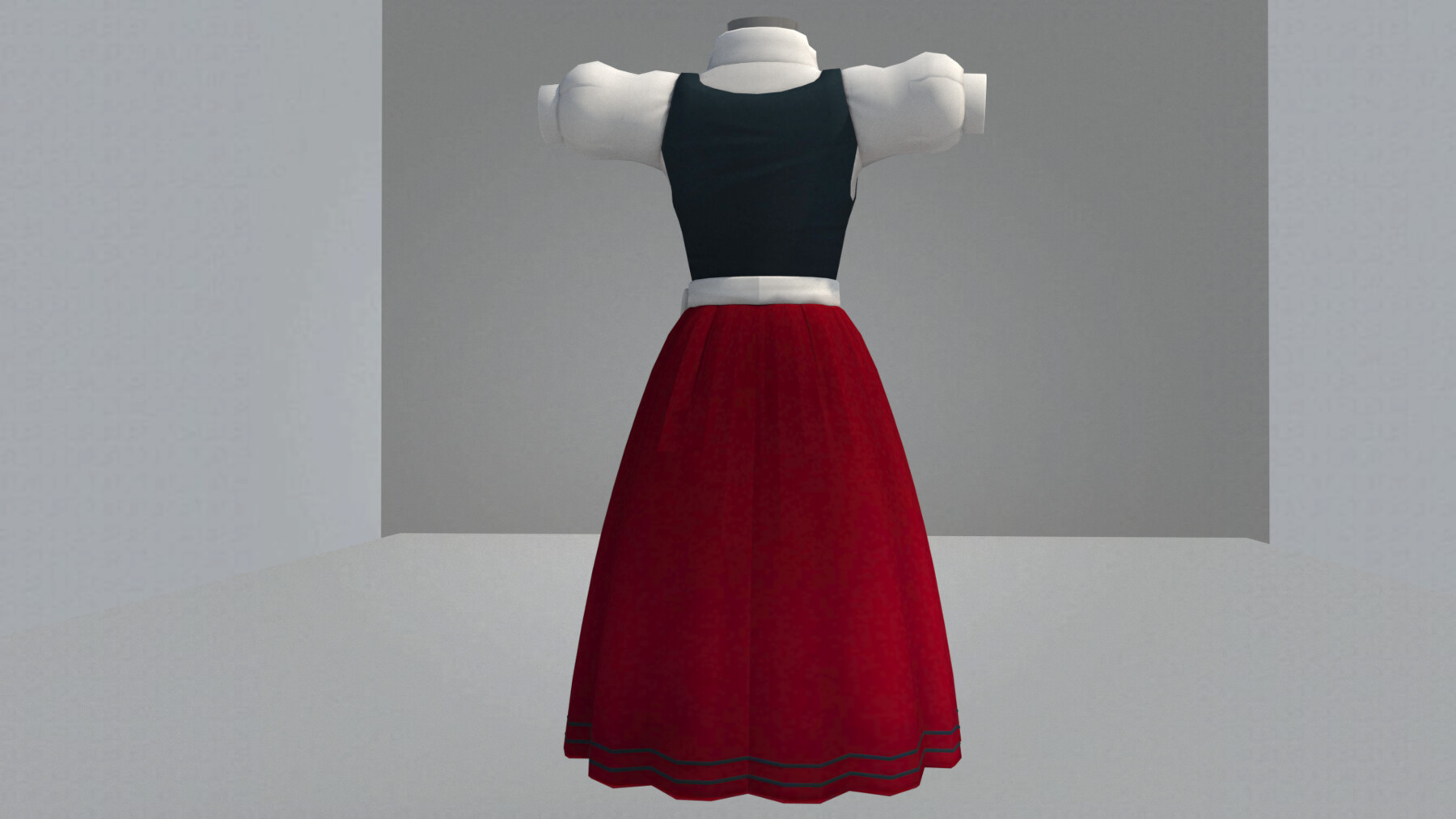 ArtStation - Red dress maid outfits cartoon clothing suits | Resources