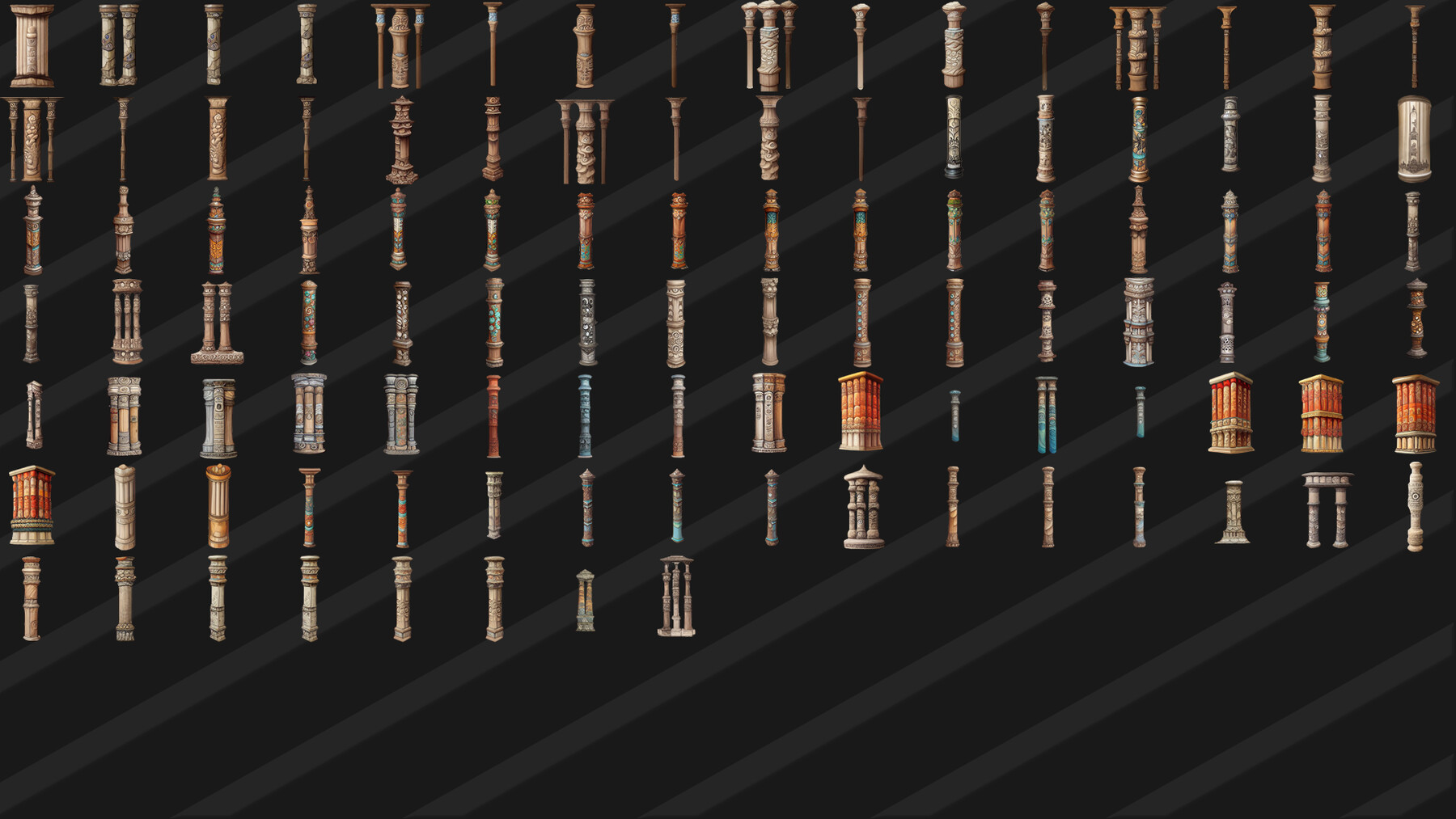 ArtStation - Grims Props - Pillar Pack 1 | Game Assets