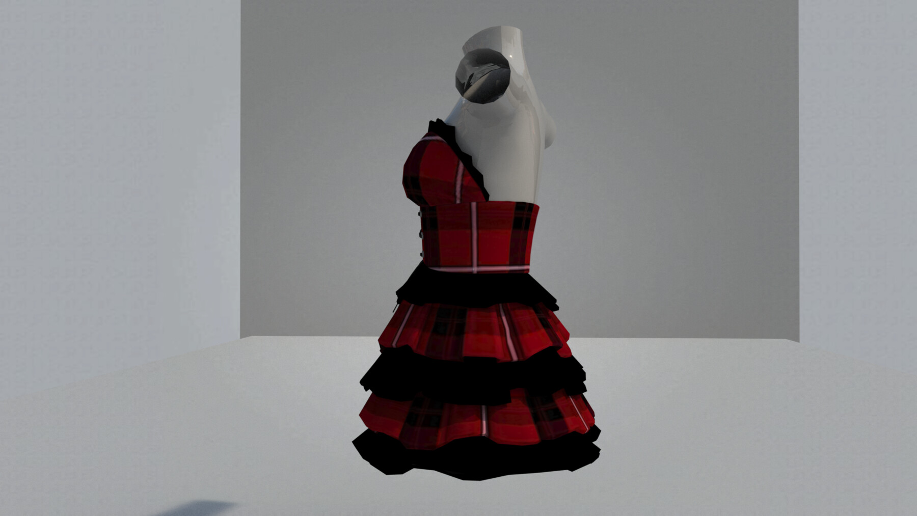 ArtStation - Elegant and sexy half exposed bosom dress | Resources