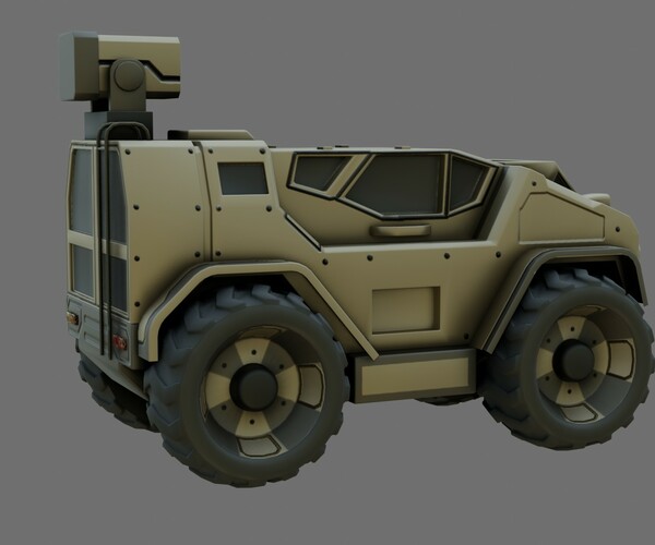 ArtStation - Sci-Fi Military Vehicle - Game Ready - PBR | Game Assets