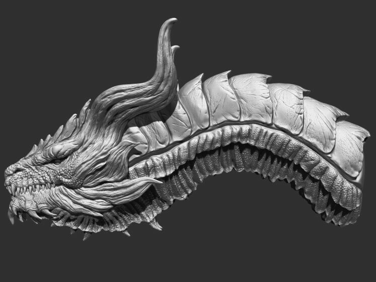ArtStation - Dragon Head 3D model | Game Assets