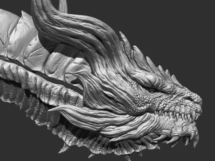 ArtStation - Dragon Head 3D model | Game Assets
