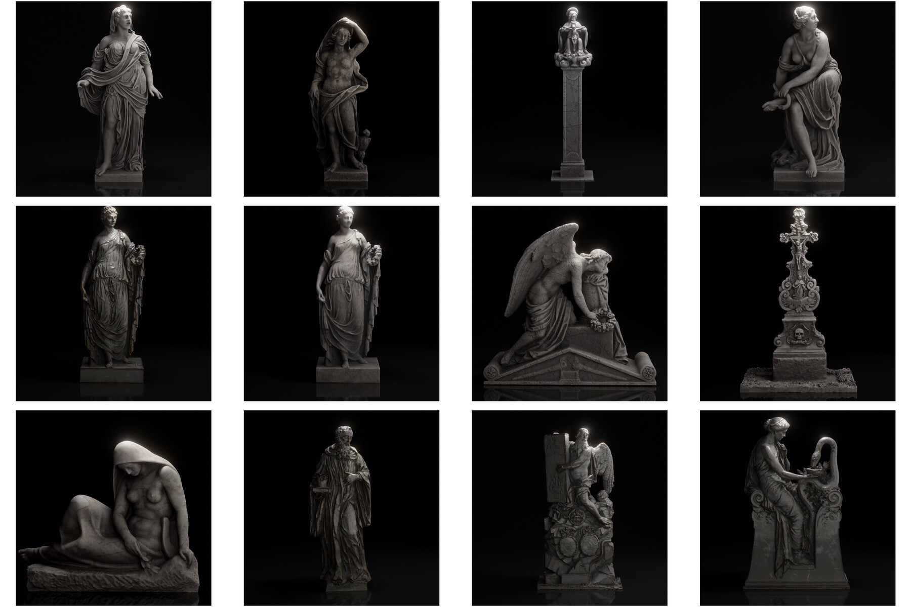 ArtStation - 100+ Scaned Famous Statues in Rome 3d models Pack Ⅰ ...