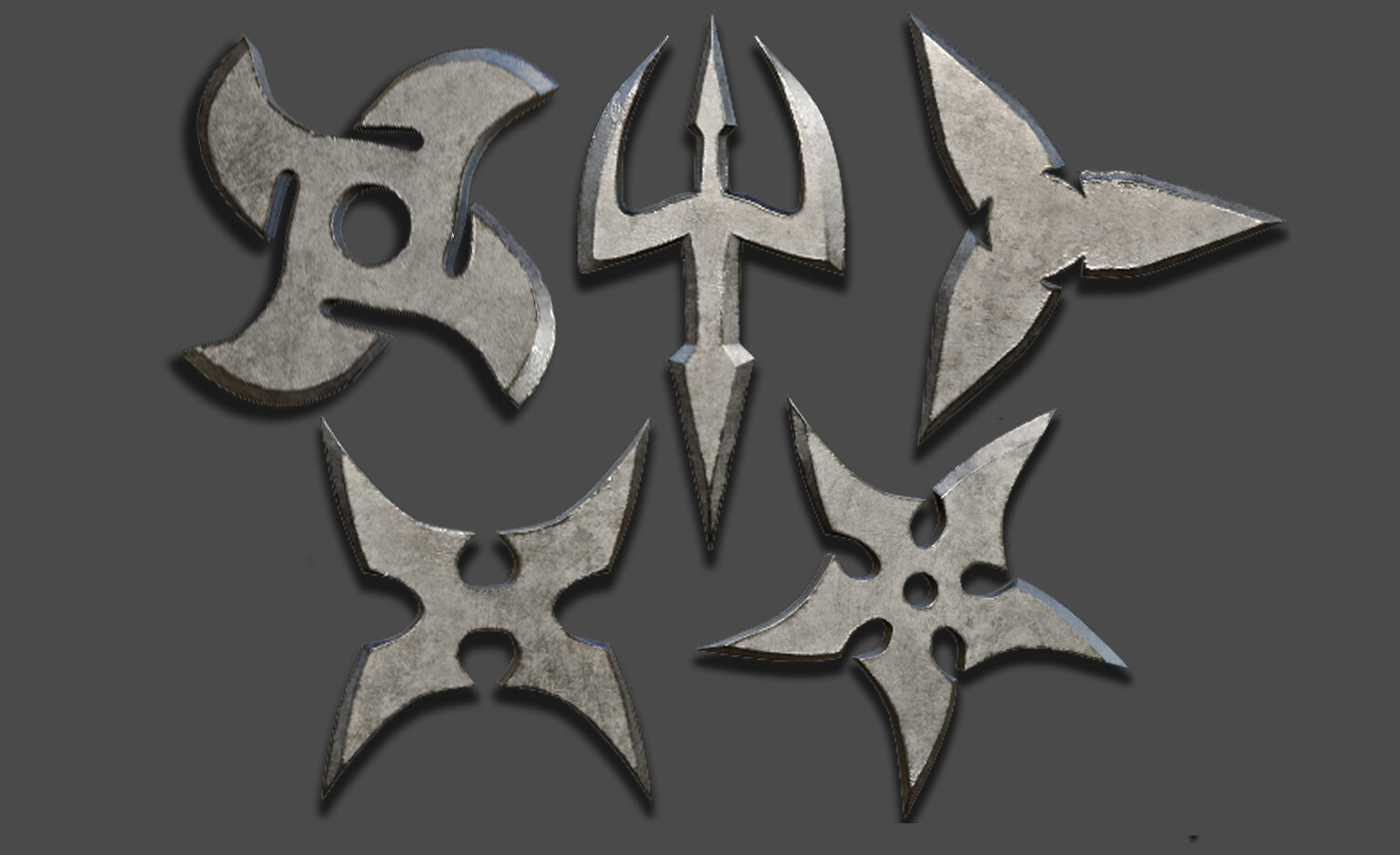 ArtStation - 25 Shuriken Models Lowpoly and Highpoly (with UV) , IMM ...