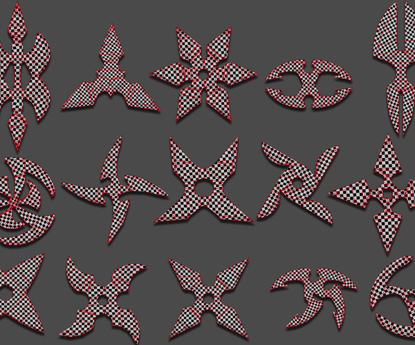 ArtStation - 25 Shuriken Models Lowpoly and Highpoly (with UV) , IMM ...