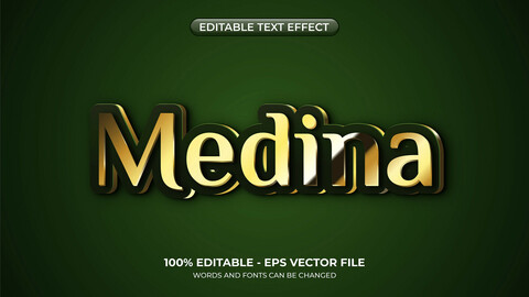 ArtStation - 3D Medina Text Effects, EPS Template File | Artworks