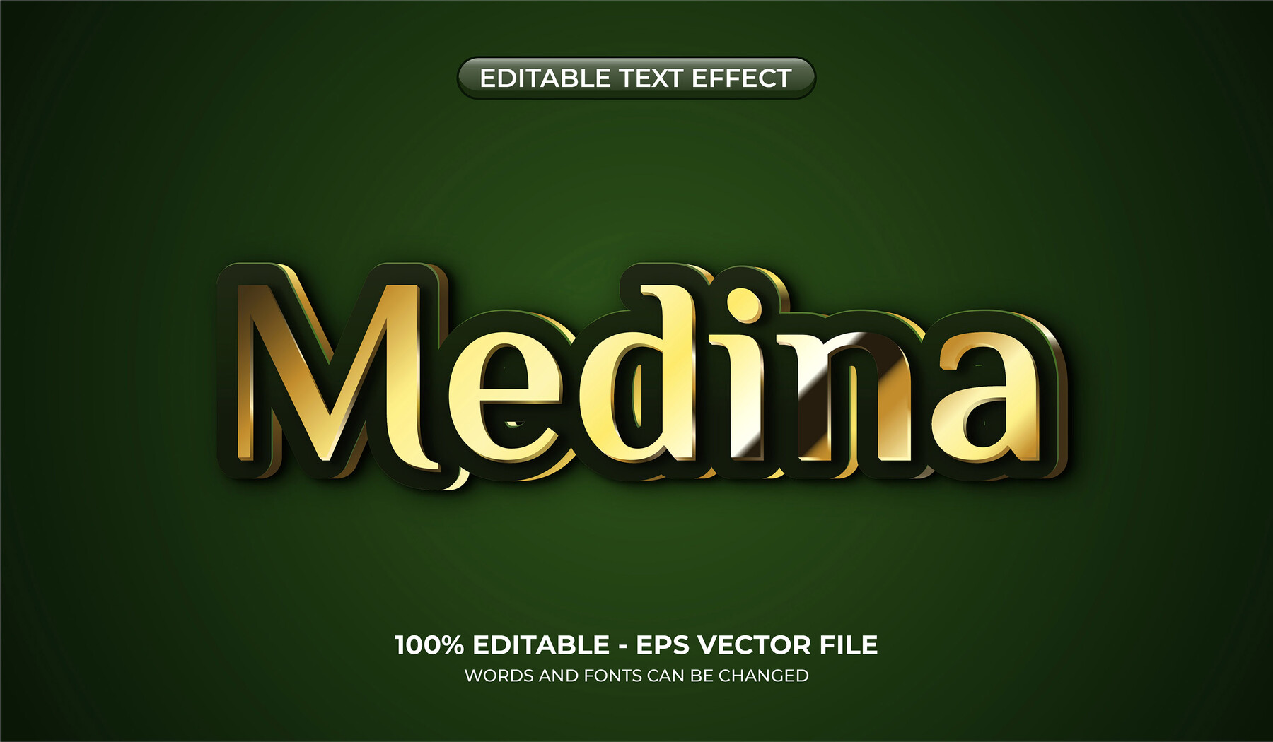 ArtStation - 3D Medina Text Effects, EPS Template File | Artworks
