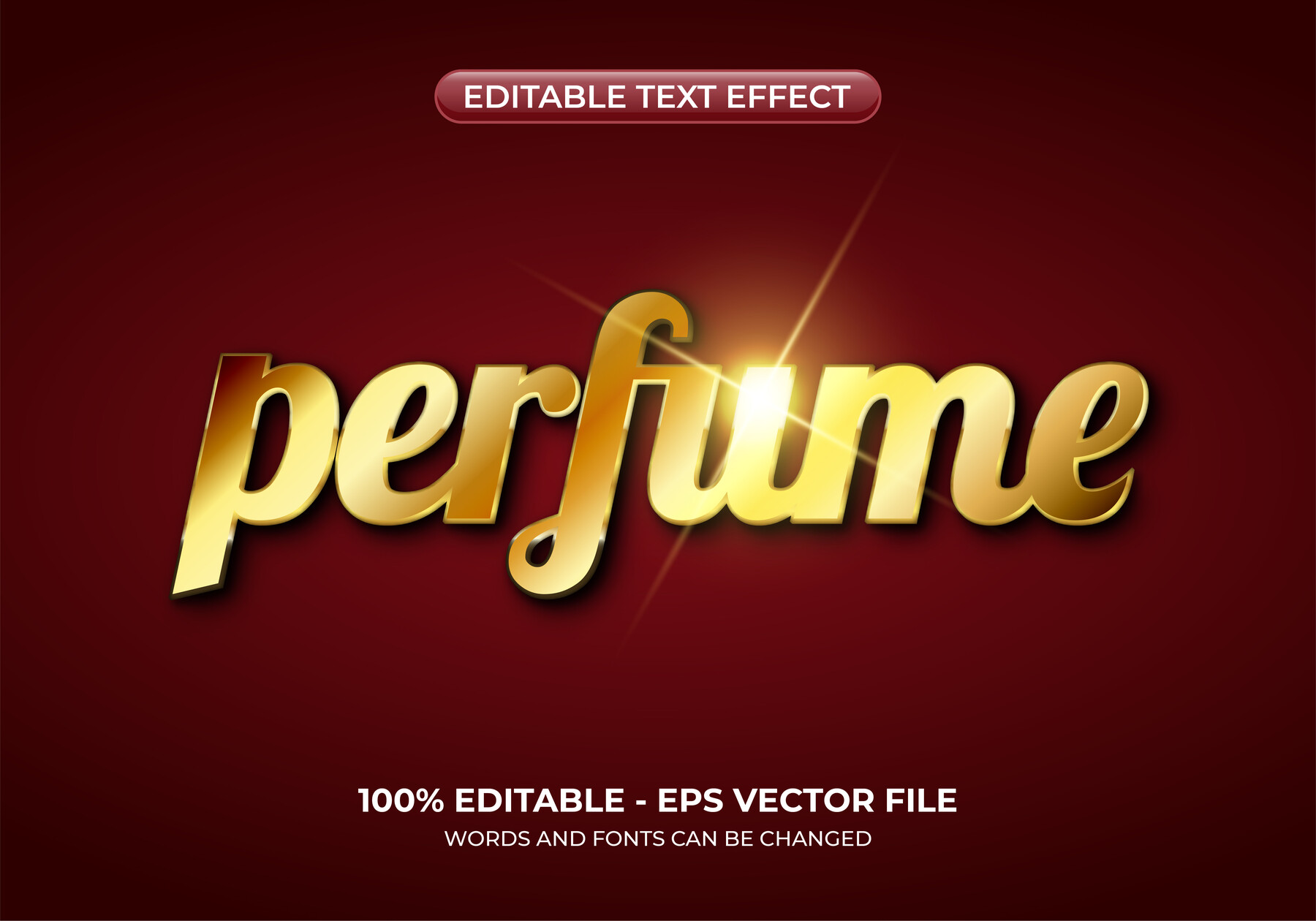 ArtStation - 3D Perfume Text Effects, EPS Template File | Artworks