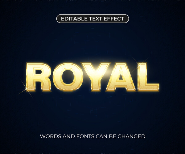 ArtStation - 3D Royal Text Effects, EPS Template File | Artworks